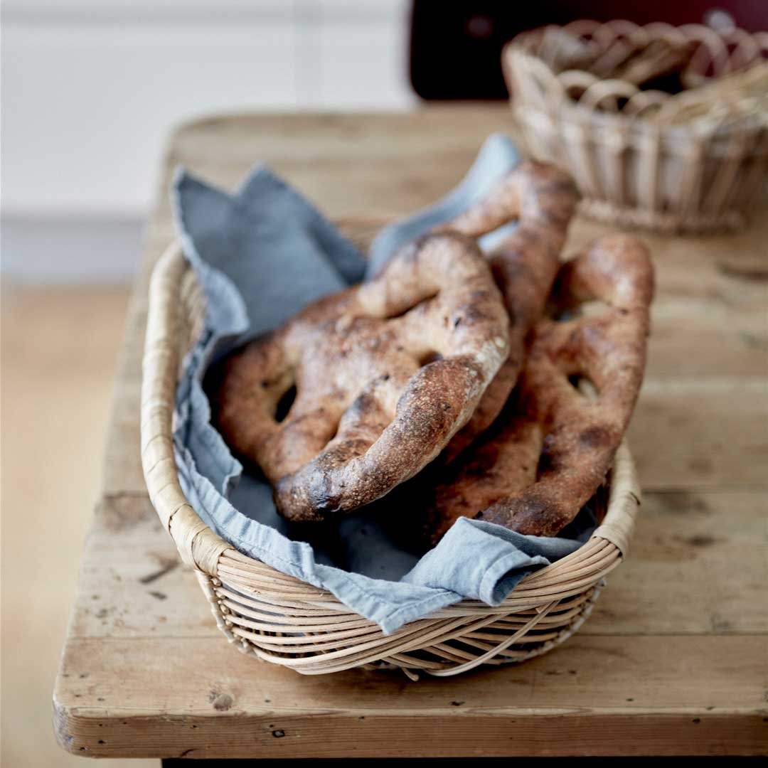 Brødkurv i rattan - Bungalow accessories - Moods ApS